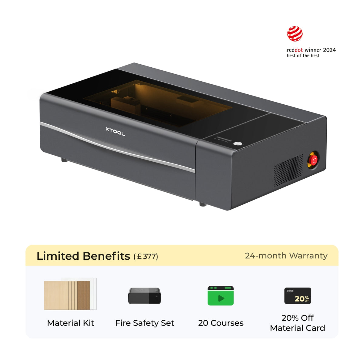 xTool P2 Desktop 55W CO2 Laser Cutter | xTool UK