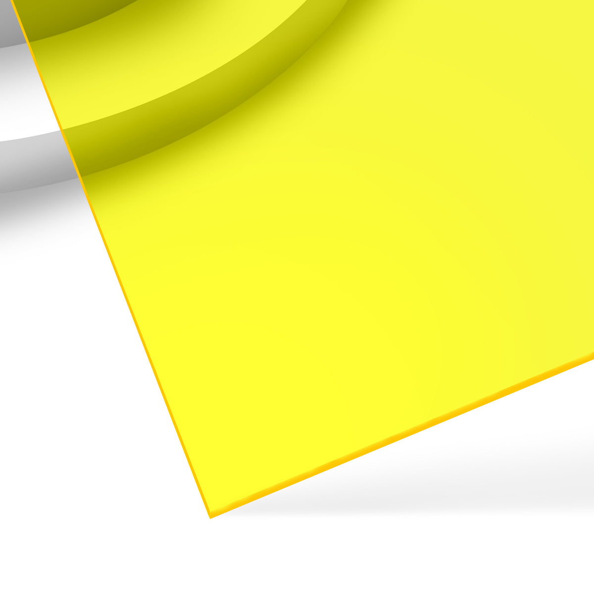 1/8" Fluorescent Yellow Translucent Glossy Acrylic Sheet Plexiglass (3