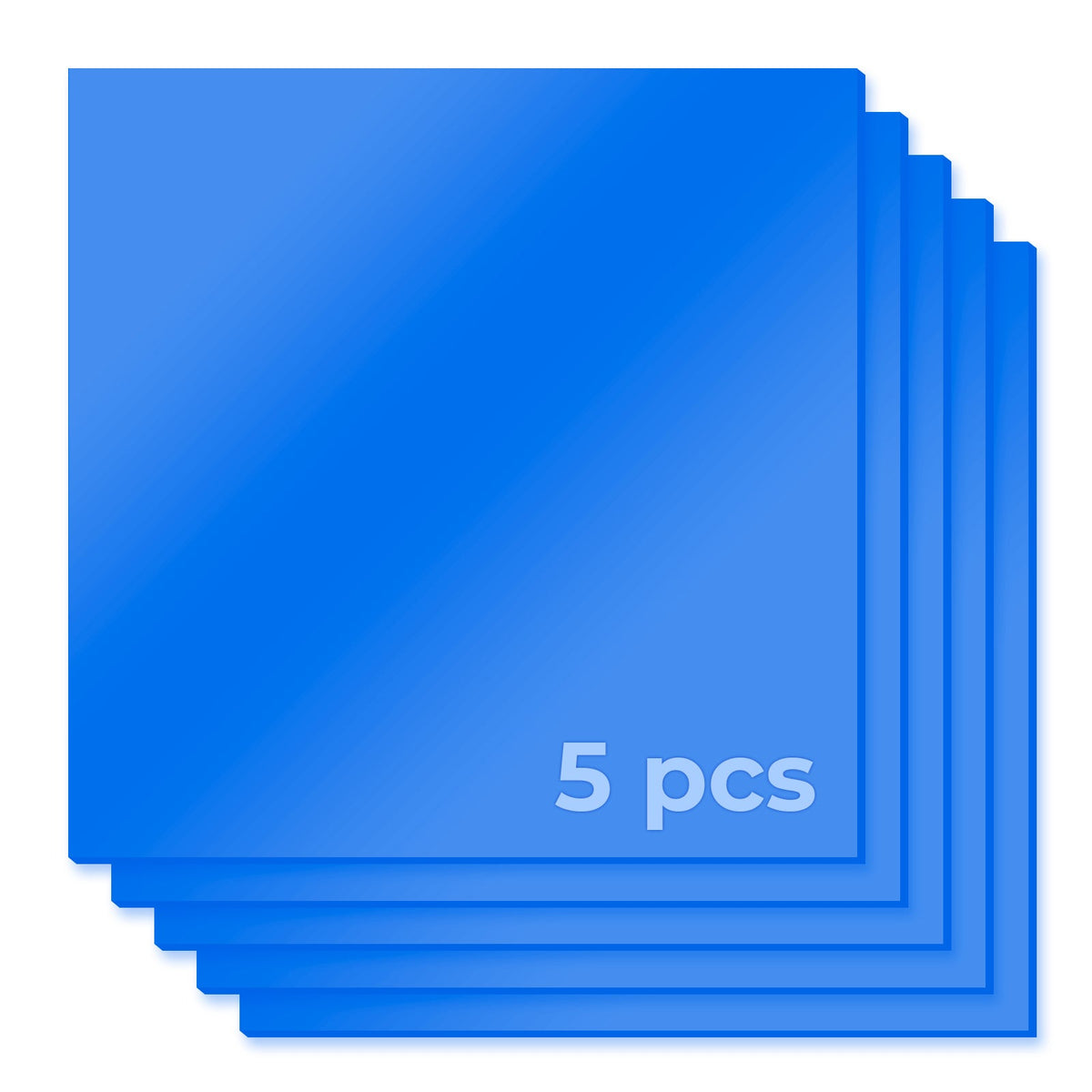 1/8" Light Blue Mirror Acrylic Sheet Plexiglass (5pcs)