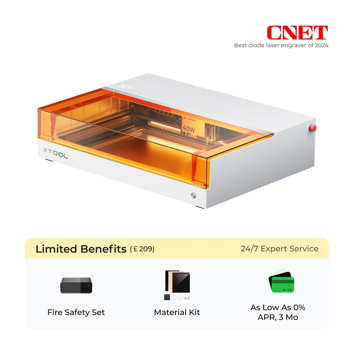 xTool S1 Enclosed Diode Laser Cutter | xTool UK
