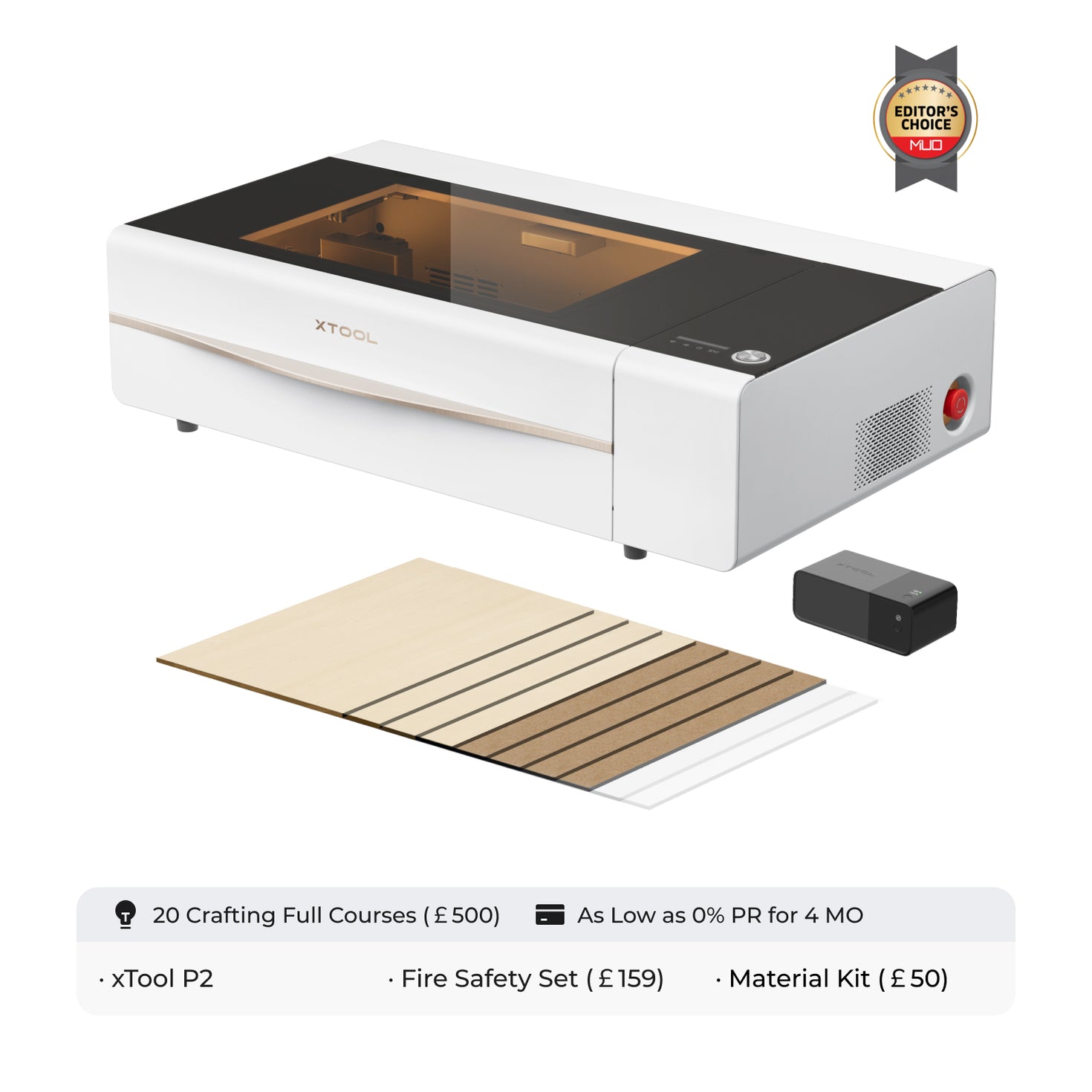 xTool P2 Versatile and Smart Desktop 55W CO2 Laser Cutter