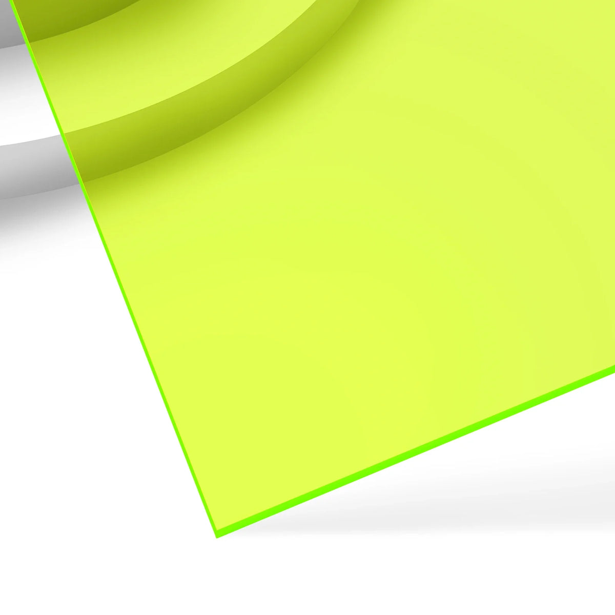 1/8" Fluorescent Green Translucent Glossy Acrylic Sheet (3pcs)